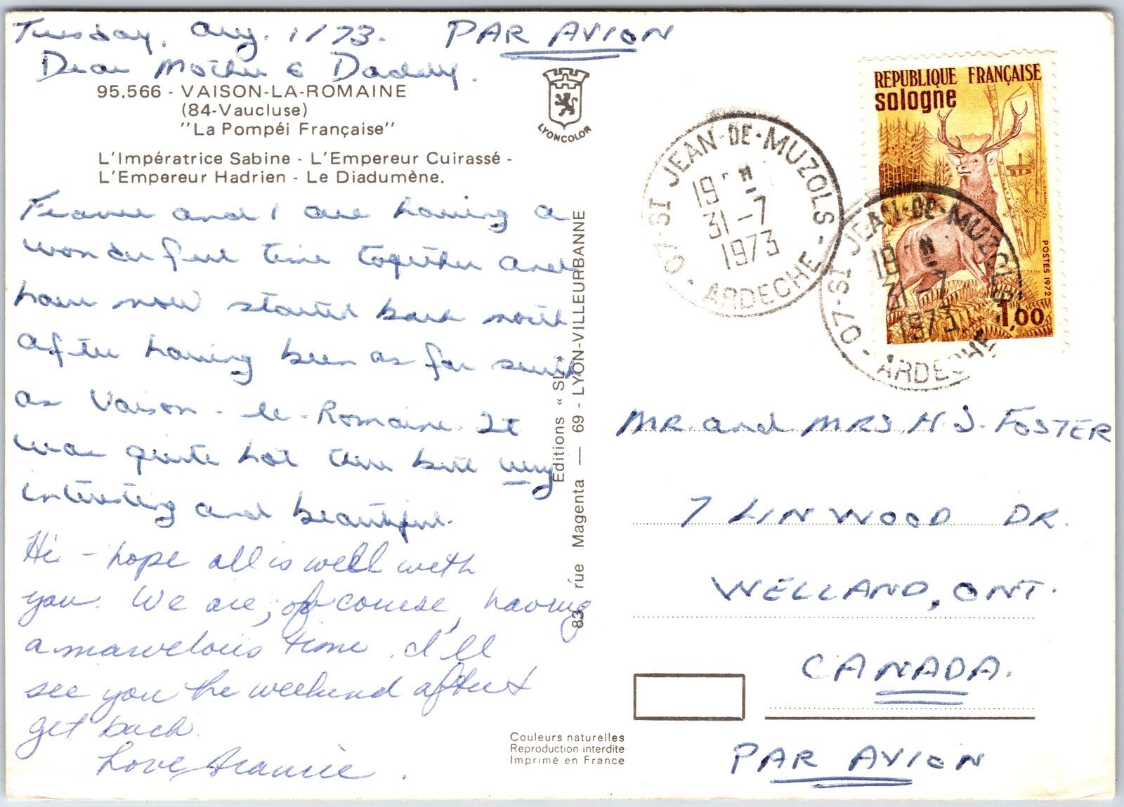 Vintage Postcard Roman Figures "LA Pompei Francaise" Including Emperor ...