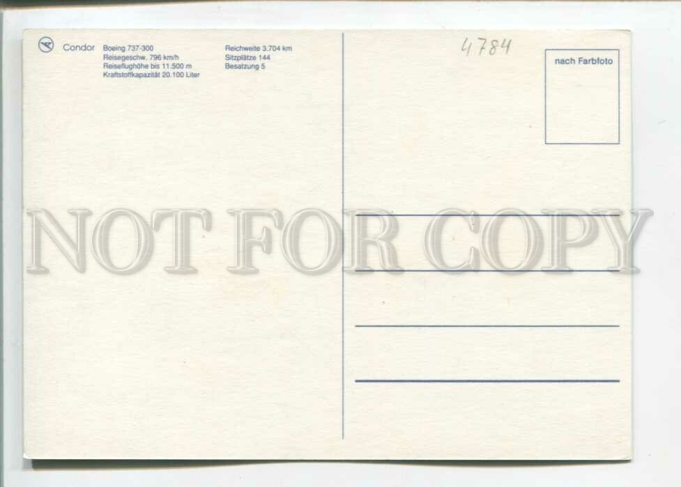 470800 plane airline Condor advertising plane Boeing 737-300 Old ...