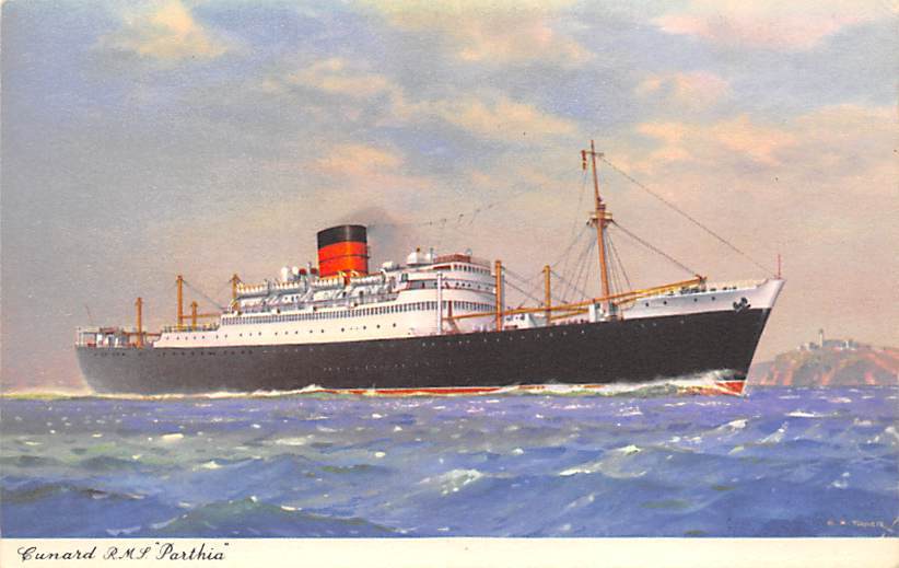 RMS Parthia Cunard Line Ship Unused | Topics - Other, Postcard ...