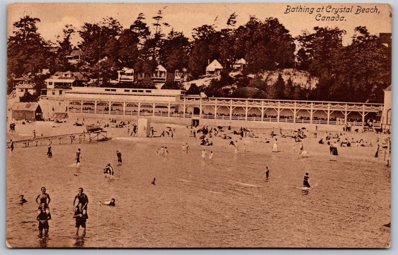 Vtg Fort Erie Ontario Canada Bathing At Crystal Beach 1910s View Old ...