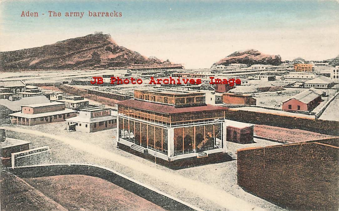 Yemen, Aden, Army Barracks, Panorama View, Benghiat Son No 13 573b ...
