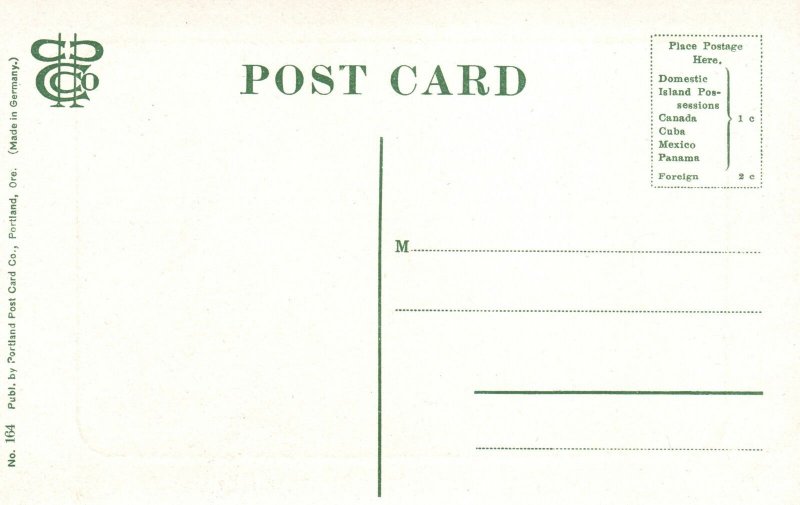 Vintage Postcard Castle Rock Banks Of The Columbia River Wooden Docks ...