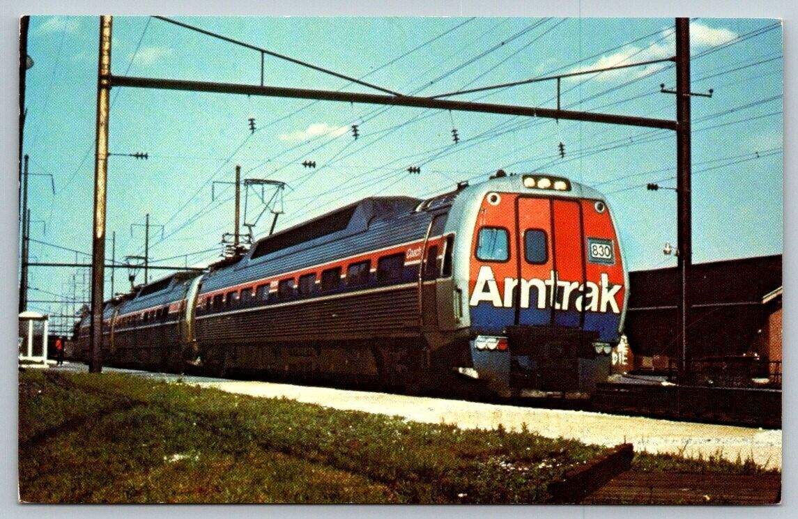 Vintage Railroad Train Locomotive Postcard - Amtrak Metroliner | Other ...