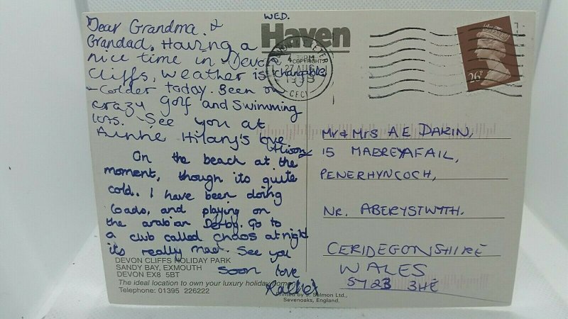 Vintage Postcard Devon Cliffs Holiday Park Exmouth Multiview 1990s ...