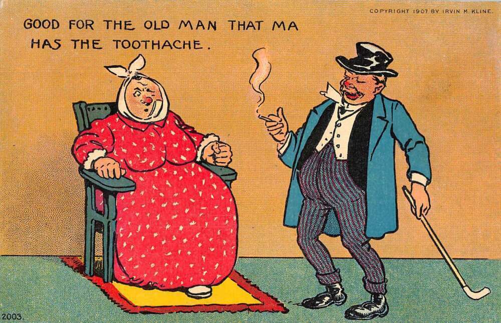 Lady with Toothache Humor Vintage Postcard AA36814 | Topics - People ...