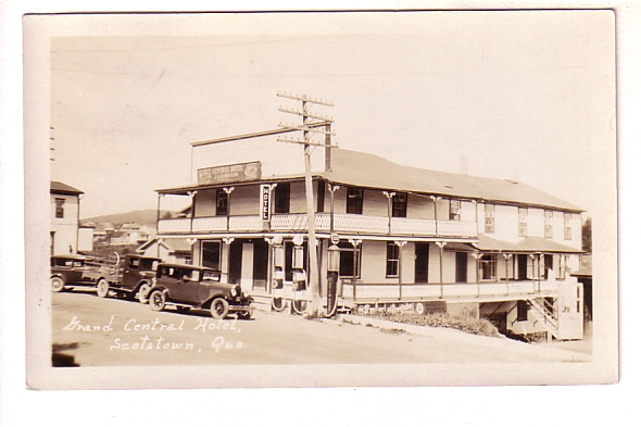 Real Photo, Grand Central Hotel, Scotstown, Quebec, Used 1930 Cork ...