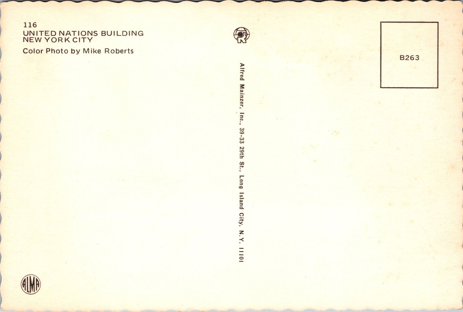 Vintage Continental Size Postcard 1970s United Nations Building New ...