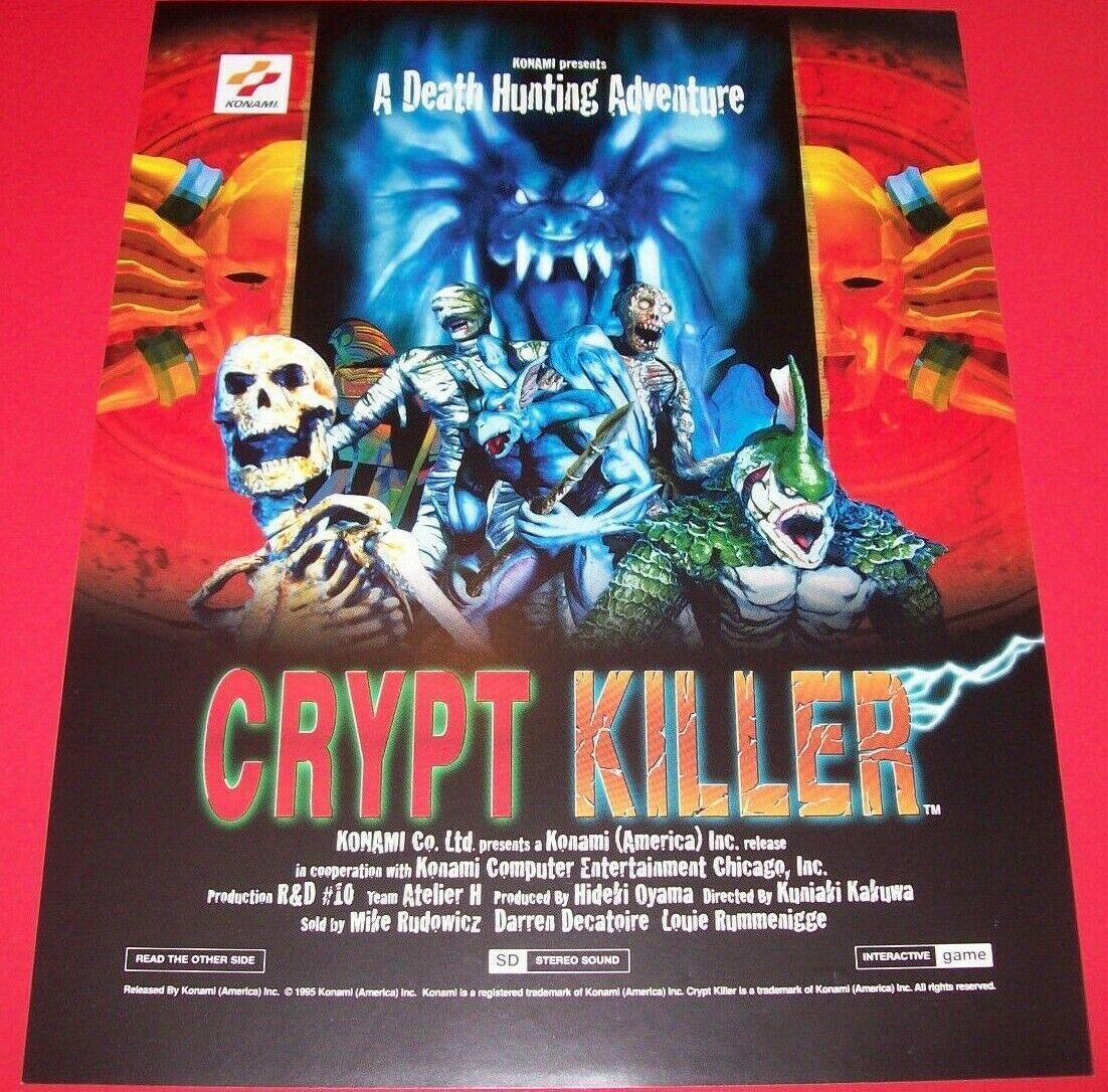 Crypt Killer Arcade FLYER Original 1995 Video Game Horror Halloween ...