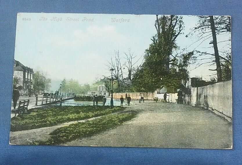 Vintage Postcard The High Street Pond Watford Postmarked 1907 I1F ...
