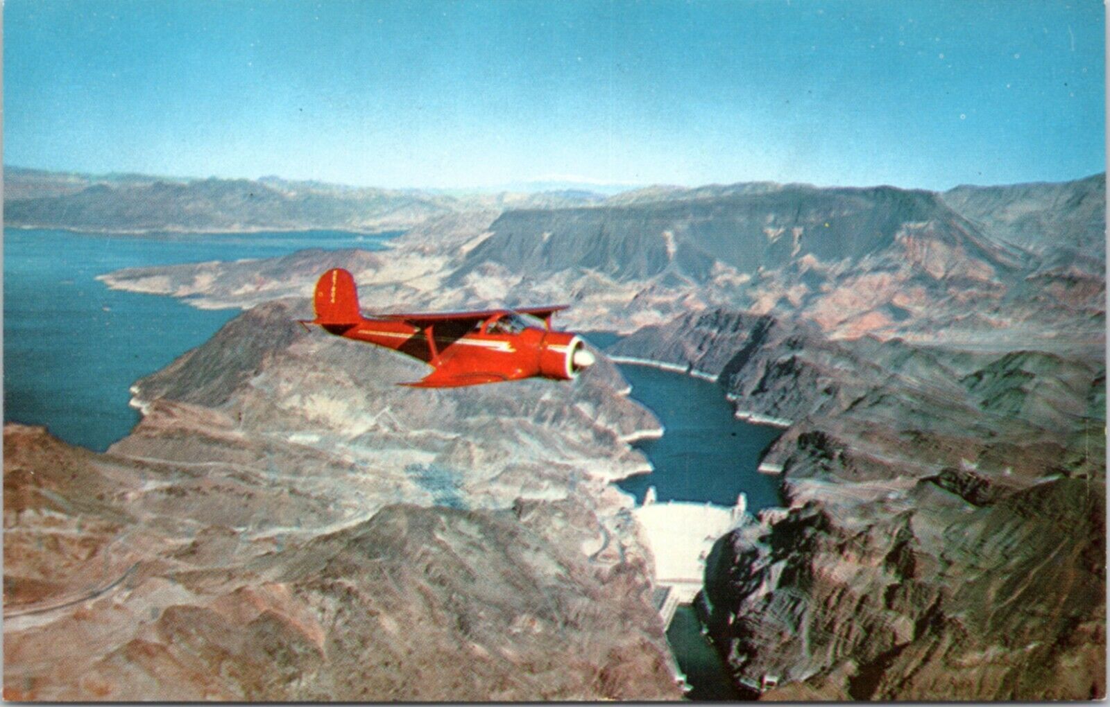 Postcard NV - Plane over Lake Mead and Hoover Dam | United States ...