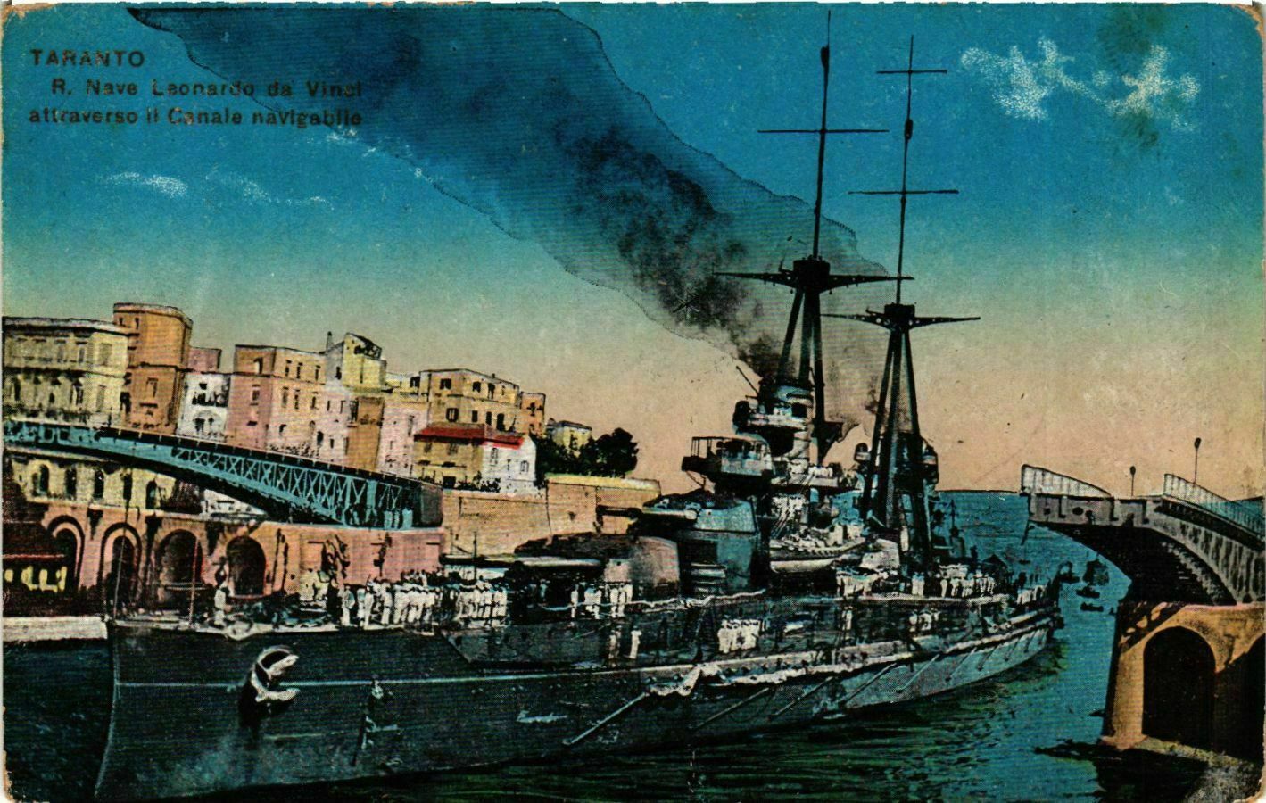 CPA AK R. Nave Leonarda da Vince - Taranto - Warship SHIPS (911916 ...