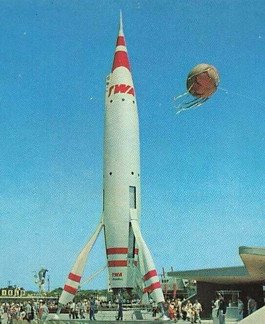 Disneyland Tomorrowland TWA Rocket Ride Vintage Postcard P229 | Other ...