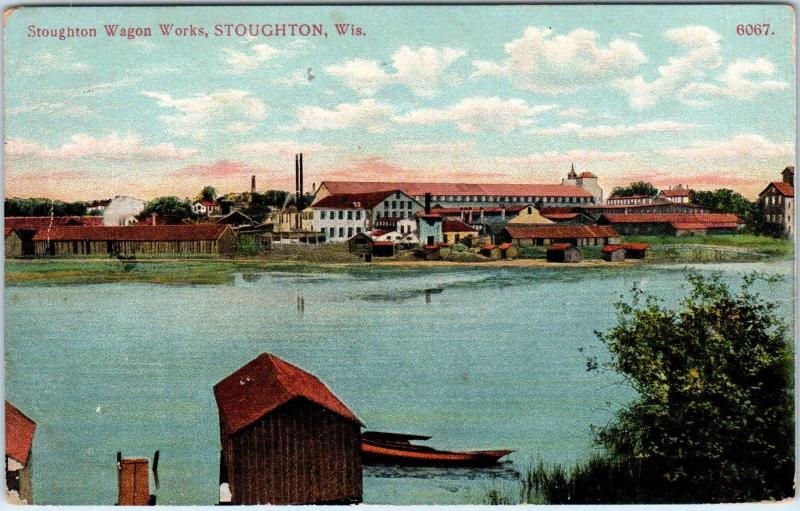 STOUGHTON, WI Wisconsin Stoughton WAGON WORKS 1913 Postcard | United ...