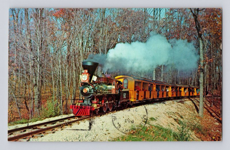 Postcard Railroad Train Model Milwaukee Zoo 1/4 Scale 4-4-0 Steam 1960s ...