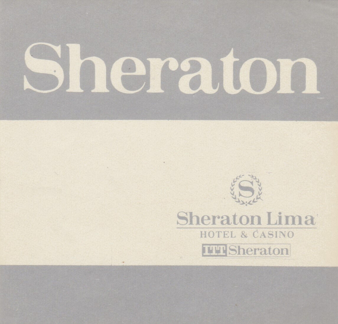 Peru Lima Sheraton Hotel Vintage Luggage Label lbl1824 | Ephemera ...
