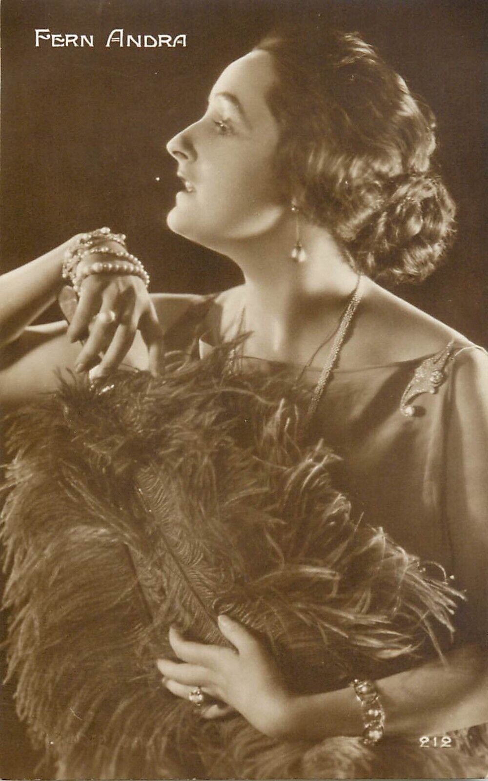 Lost starlets lovely actress Fern Andra postcard | Other / Unsorted ...