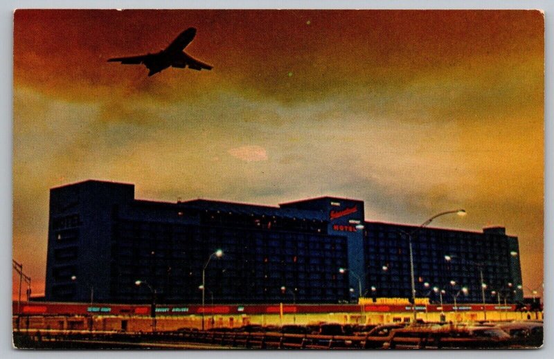 Miami International Airport Florida Nighttime Airplane Flying Chrome ...