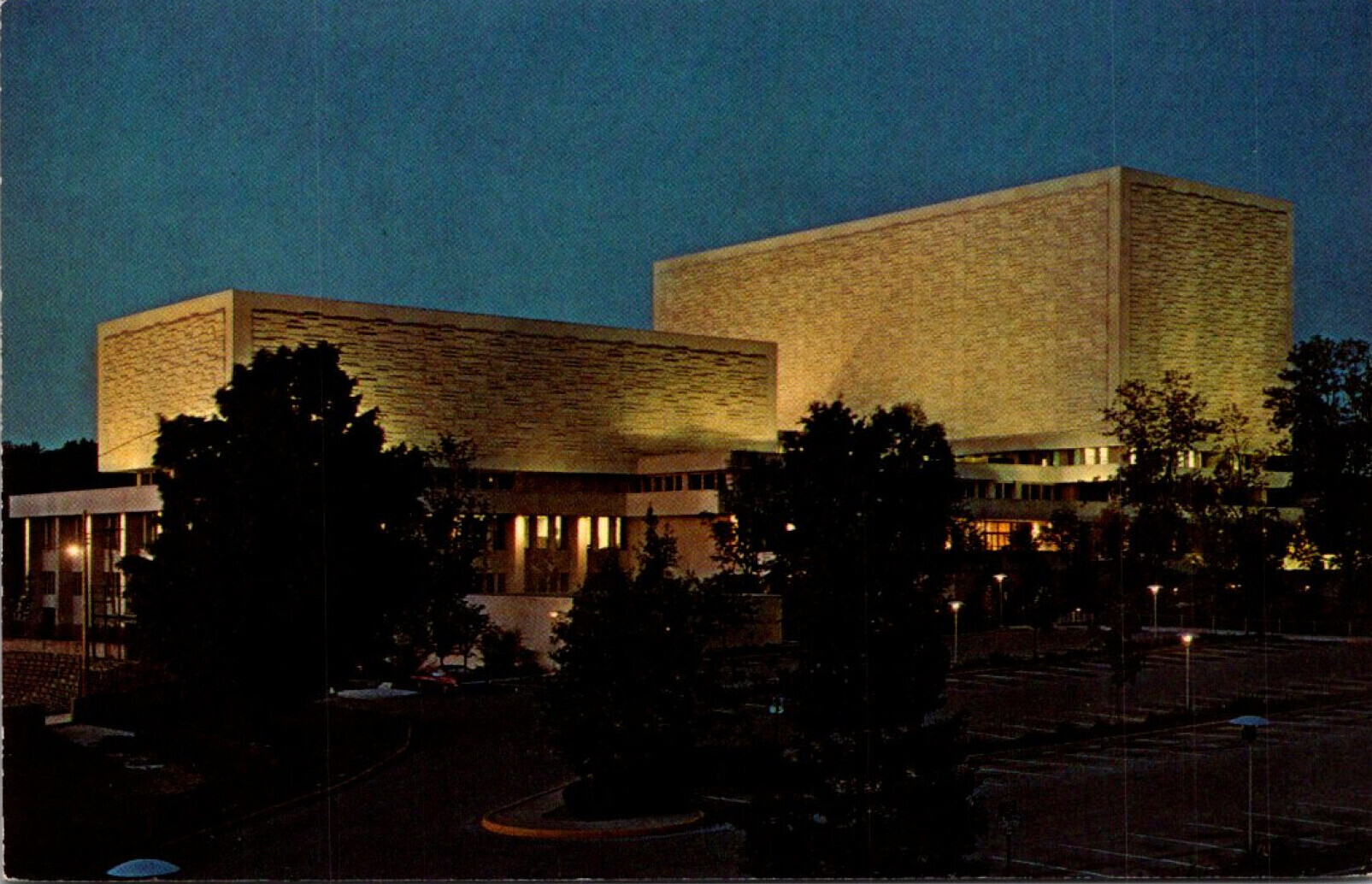 Indiana Bloomington The Main Library At Night Indiana University ...