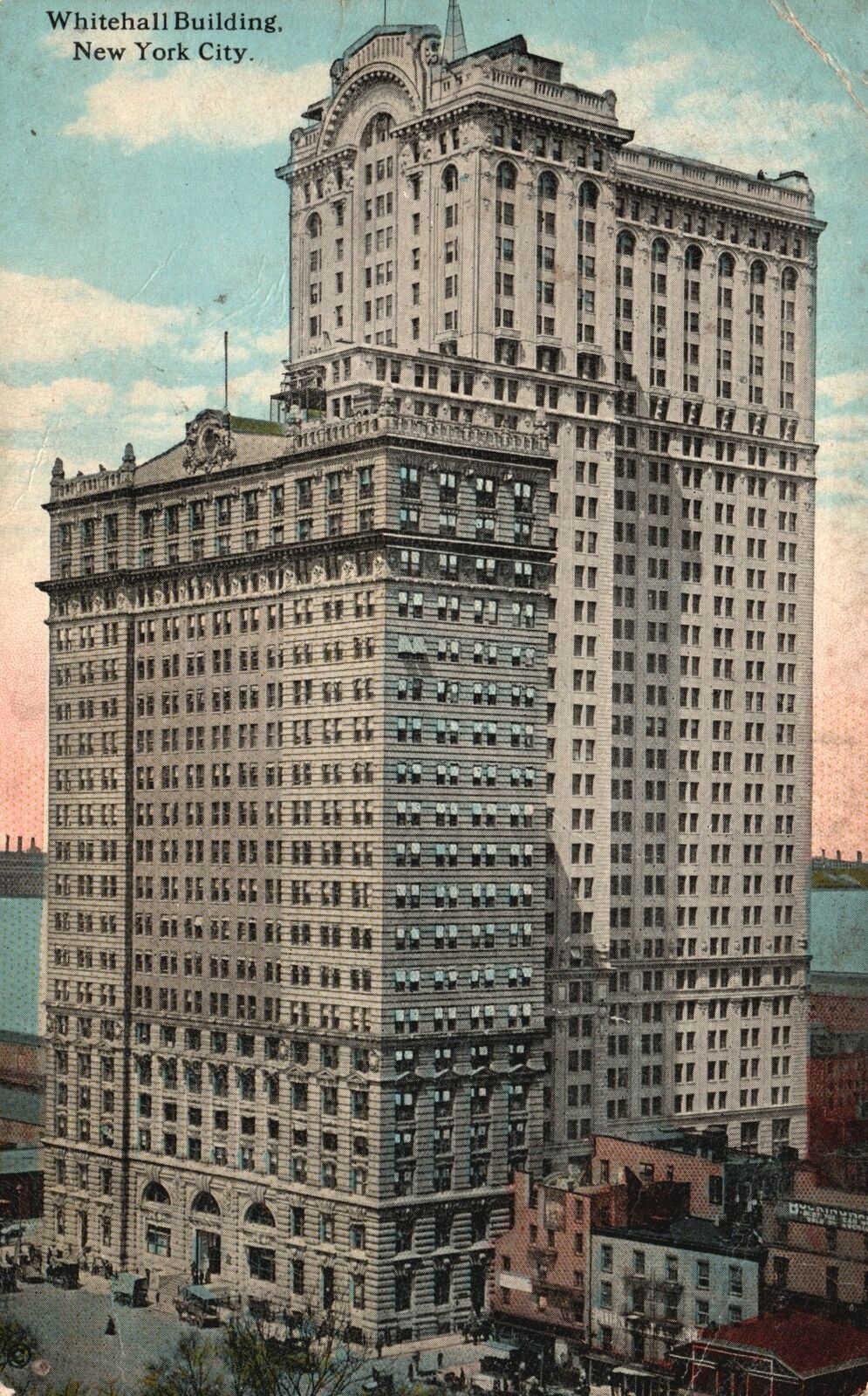 Vintage Postcard 1910's Whitehall Office Building on Battery Place New ...
