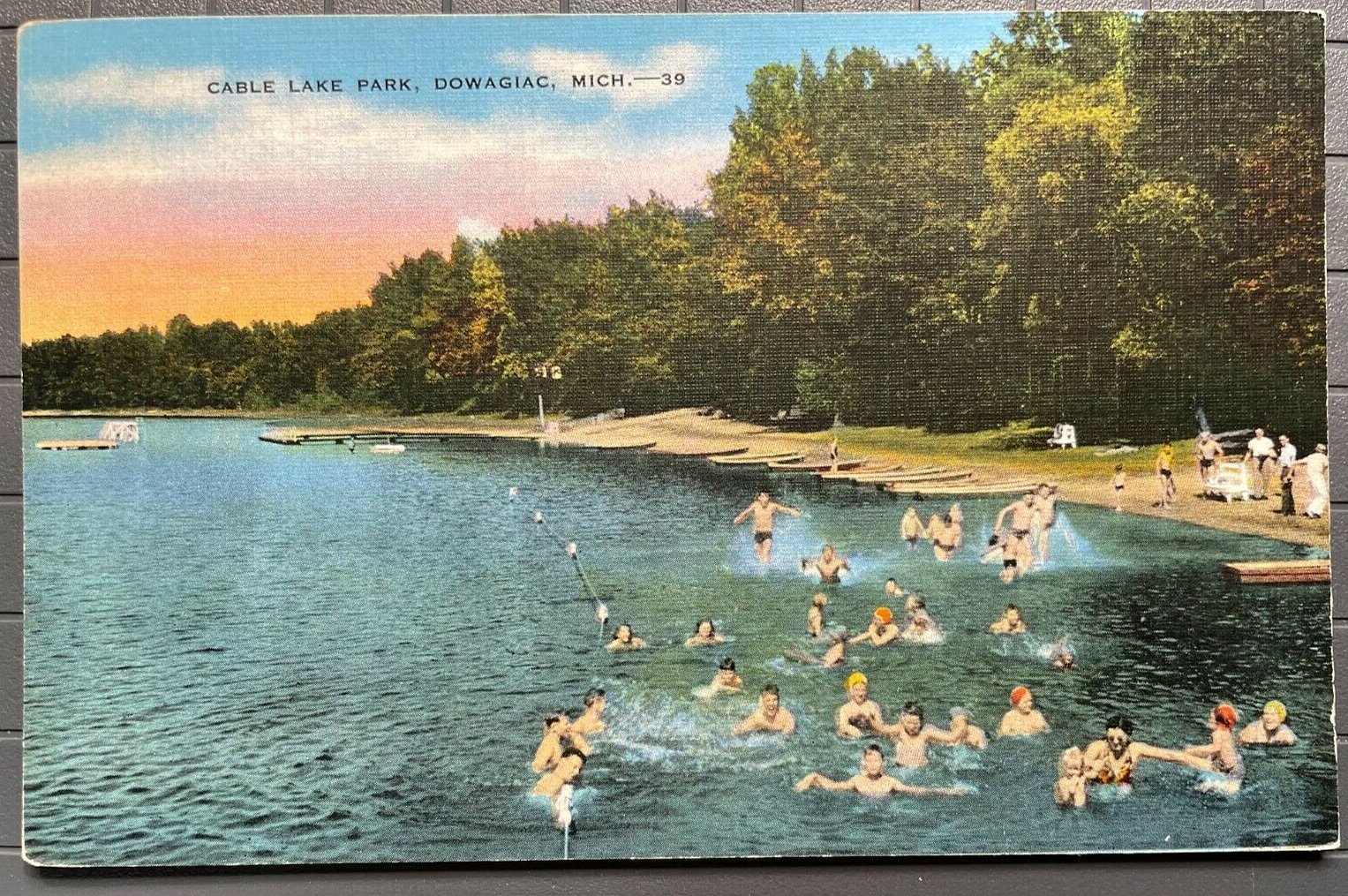 Vintage Postcard 1930-1945 Cable Lake Park Dowagiac Michigan | United ...