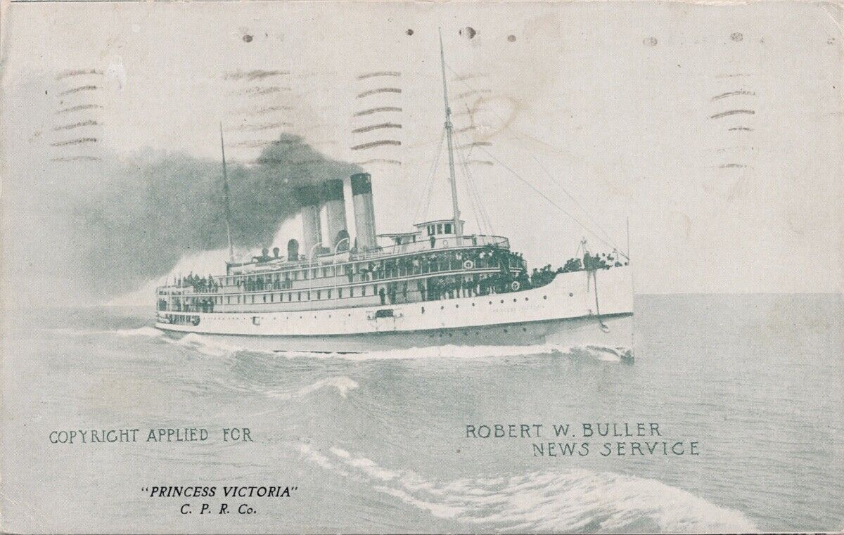 SS 'Princess Victoria' Ship CPR Co Robert Buller New Service c1908 ...