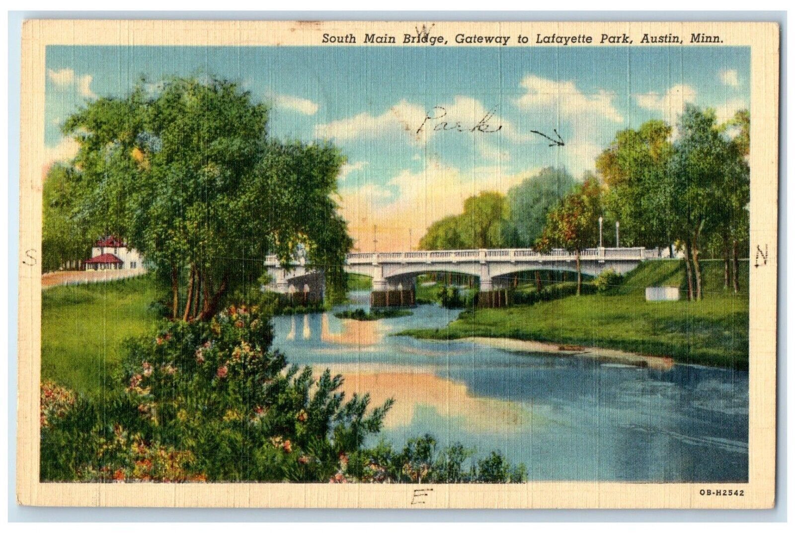 1943 South Main Bridge Gateway River Lafayette Park Austin Minnesota MN ...