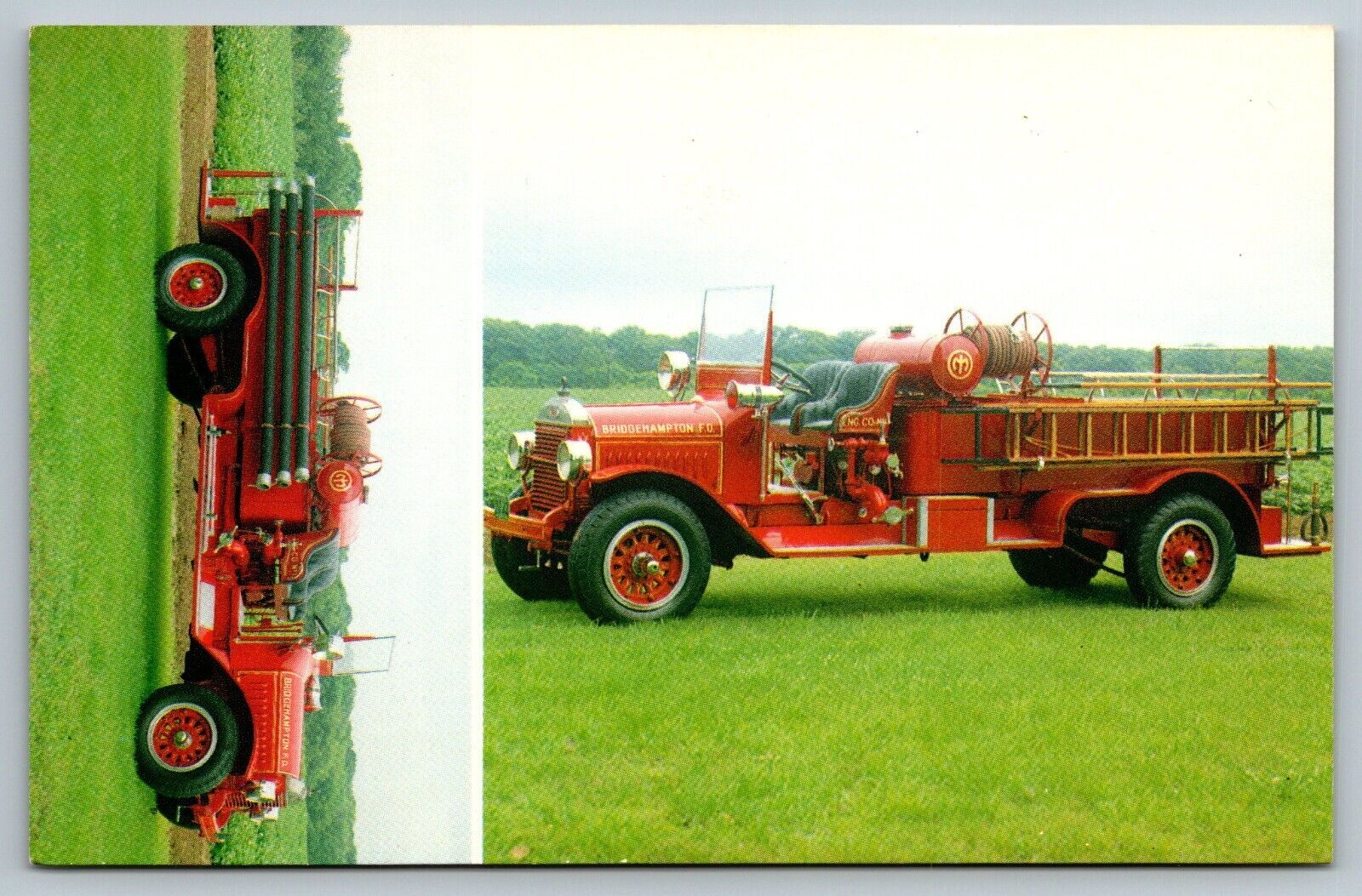 Fire Truck Engine - Fireman Postcard - Long Island - New York - 1922 ...