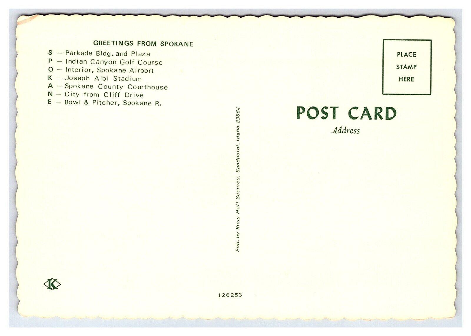 Greetings From Spokane Lilac City LARGE Letter Continental Multi View ...