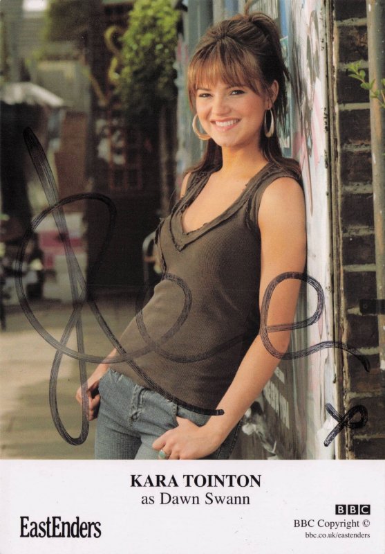Kara Tointon as Dawn Swann in BBC Eastenders Hand Signed Cast Card ...
