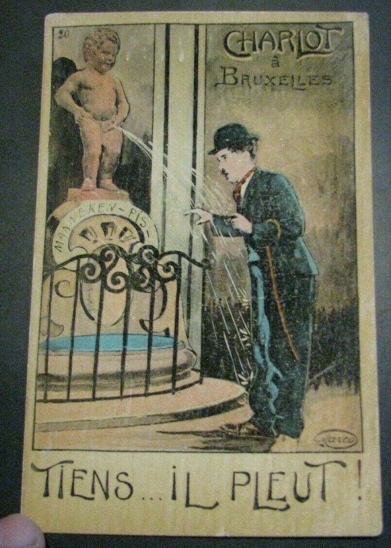 Charlie Chaplin Brussels Fountain Postcard Actor Actress Movie Star ...