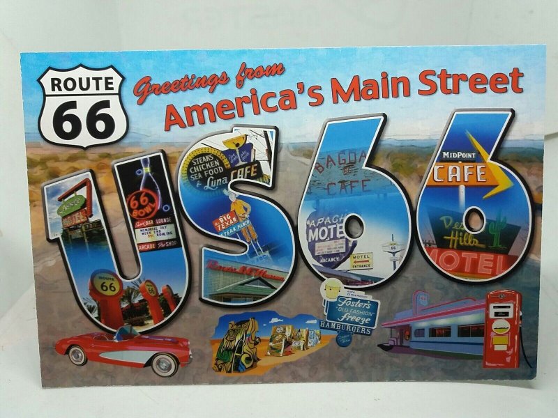 Highway Route 66 Diners Cafes Chevy Corvette America's Main Street ...