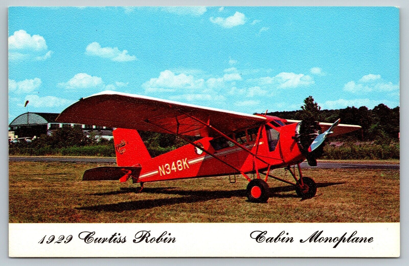VIntage Airline Airplane Postcard - 1929 Curtiss Robin - Cabin ...