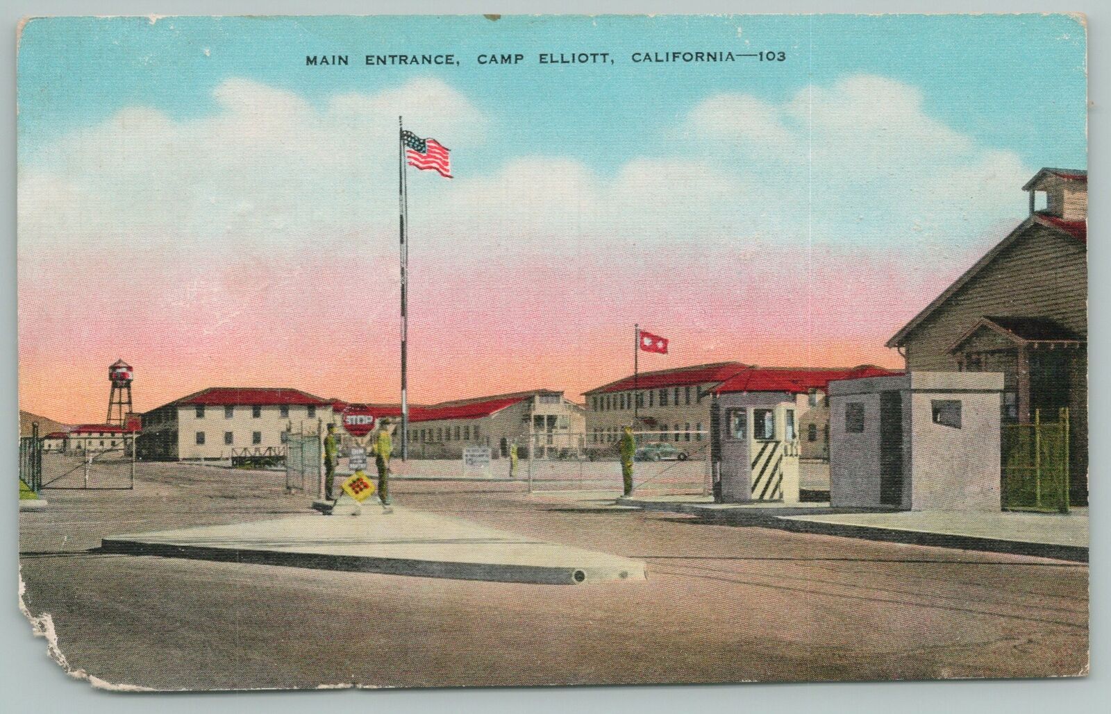 Elliott California~Main Entrance~Camp Elliott~State Flag~Vintage ...