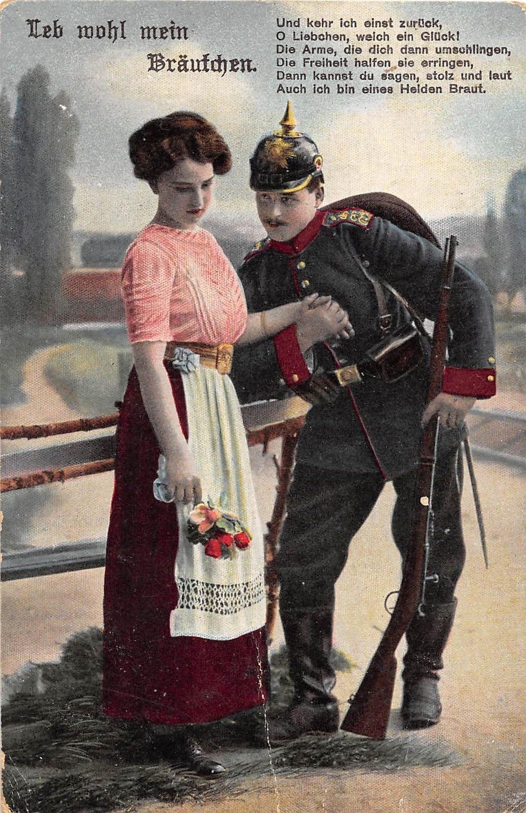 BG4154 soldier with his girlfriend couple germany military militaria ...