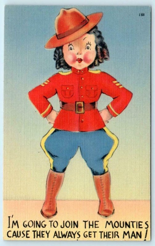 COMIC Little Girl Joins "the MOUNTIES They Always Get Their Man" 1940s ...
