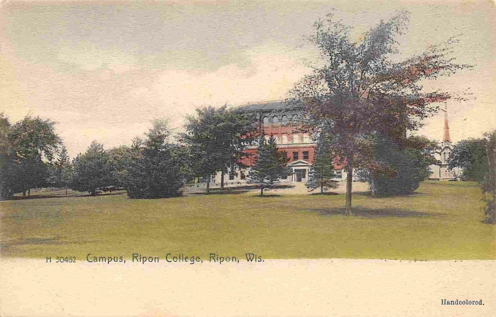 Ripon College Campus Ripon Wisconsin 1905c hand colored Rotograph ...