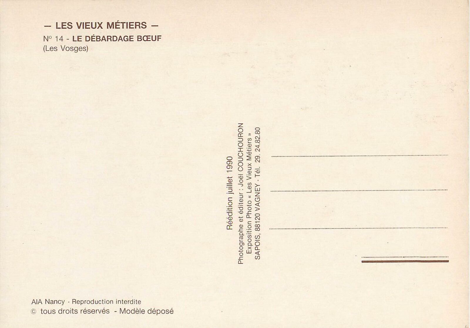 France Les Vosges les vieille metiers le debardage boeuf vintage ...