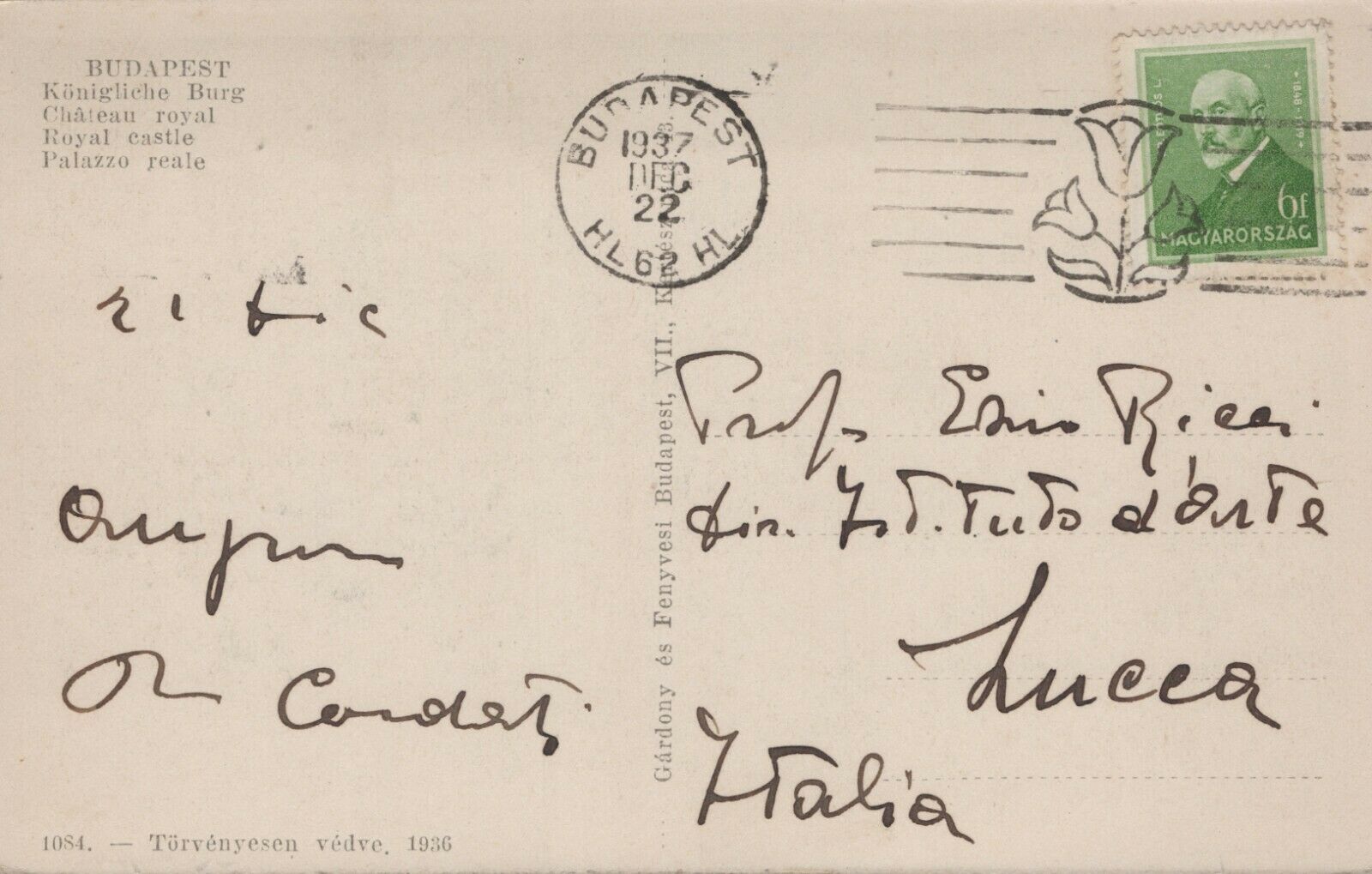 Hungary Budapest Royal Palace Vintage Postcard 03.99 | Europe - Hungary ...