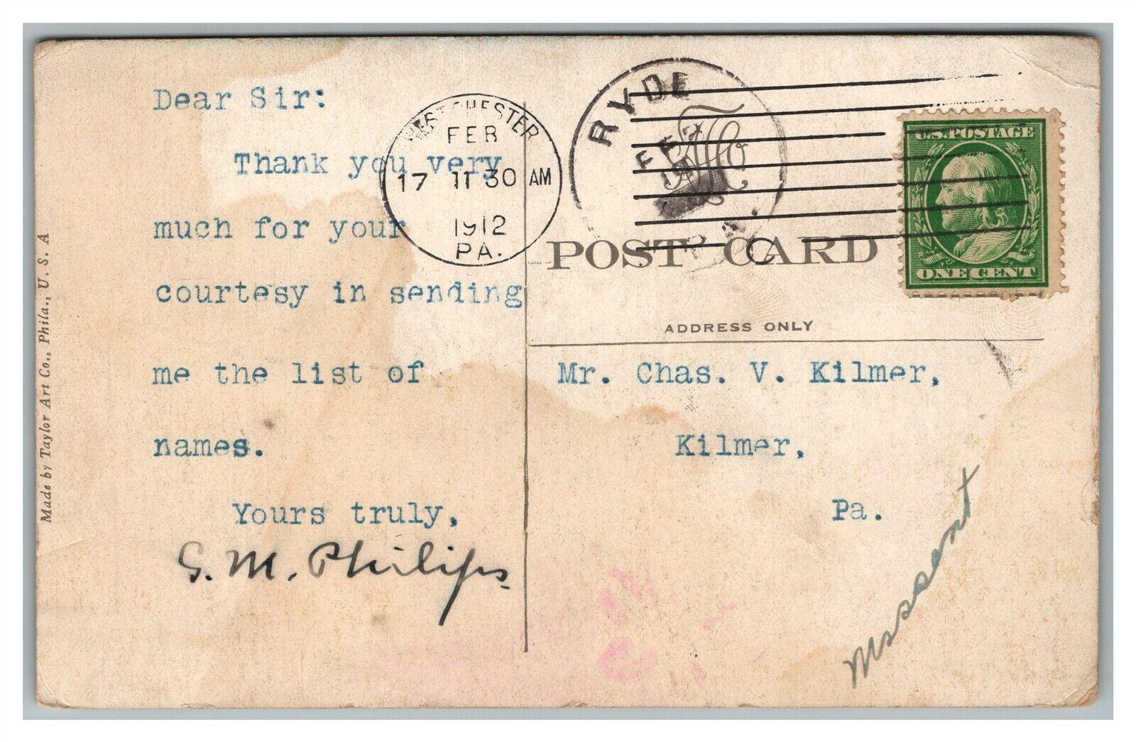 Postcard PA Pennsylvania West Chester State Normal School Library Ryde ...