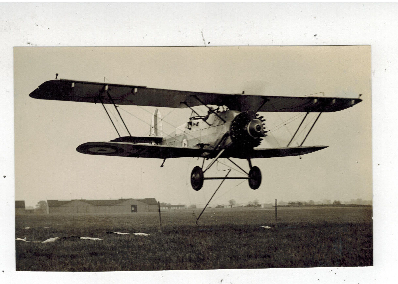 Mint RPPC England Real picture postcard RAF Biplane Armstrong Atlas ...