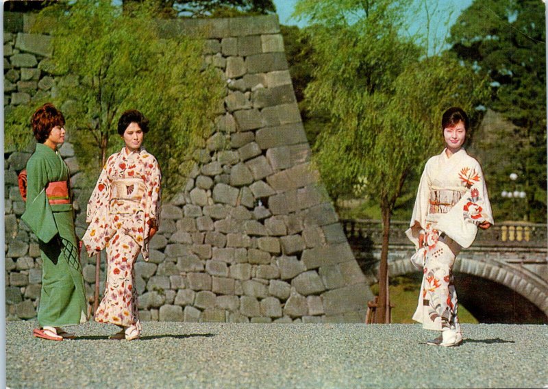 1960s Young Japanese Women in Traditional Kimonos Japan Postcard | Asia ...