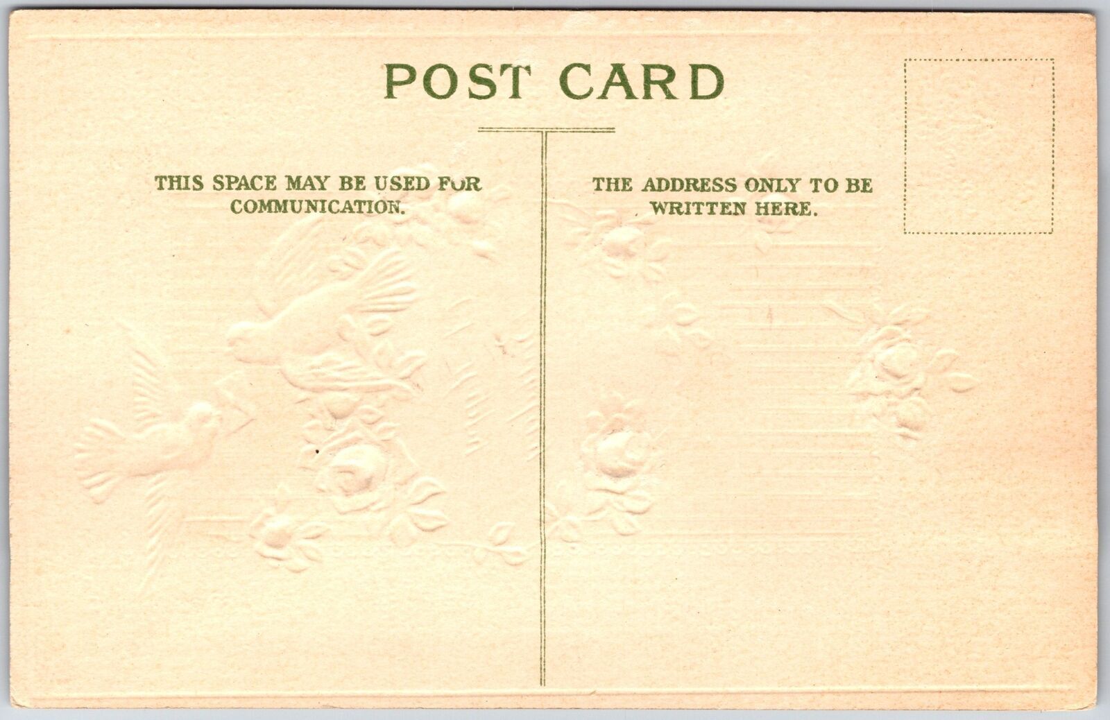 Dove Mail Flower Wreath Greetings Wishes Birthday Friendship Postcard ...