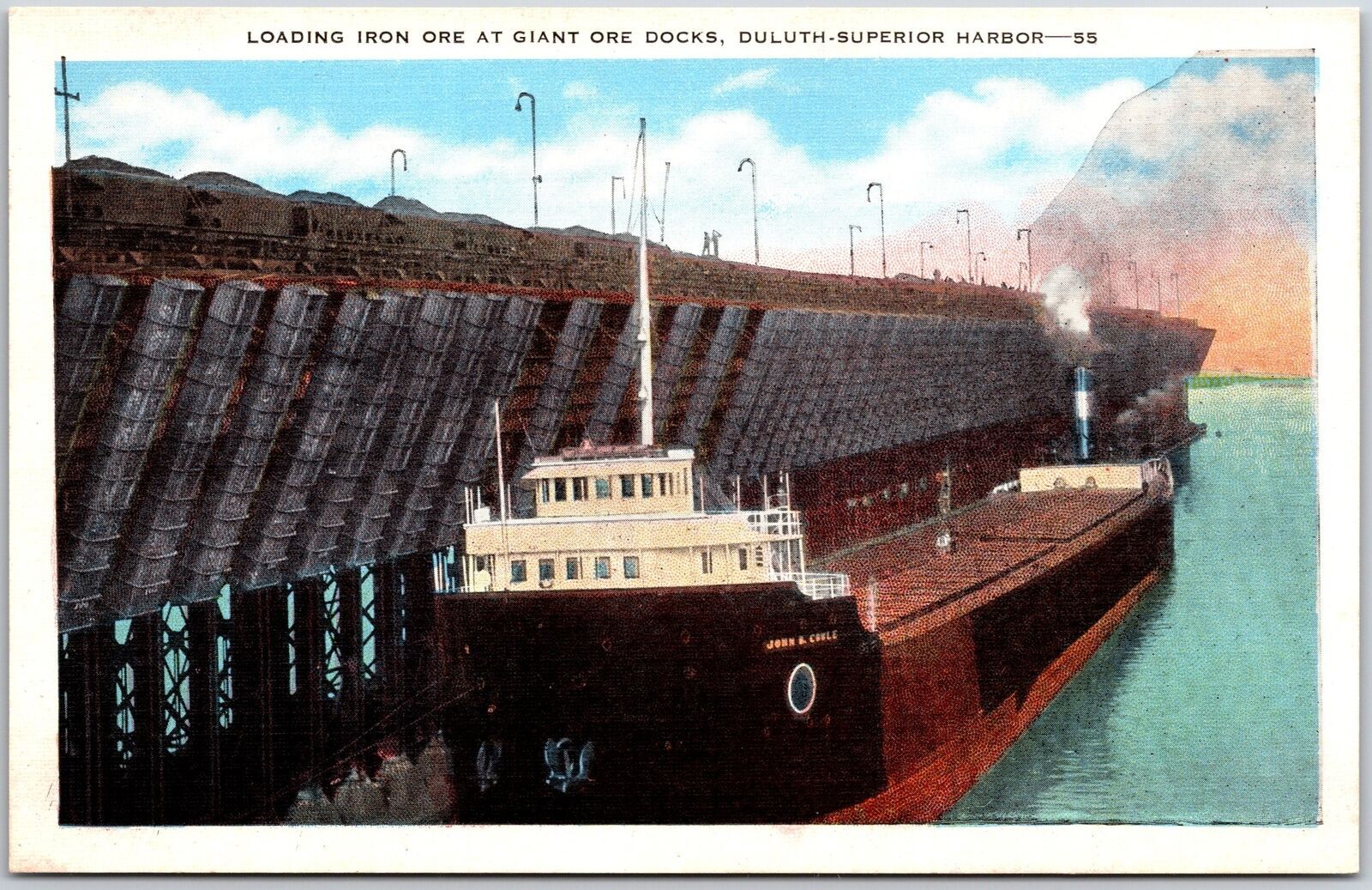 Loading Iron Ore At Giant Ore Docks Duluth Superior Harbor Maine MN ...