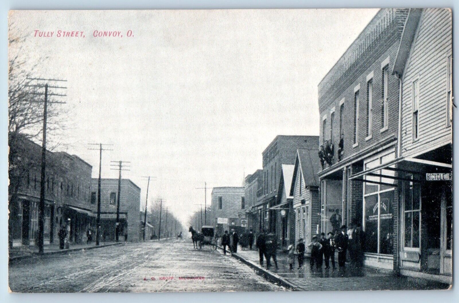 Convoy Ohio Postcard Tully Street Exterior Building View c1910 Vintage ...
