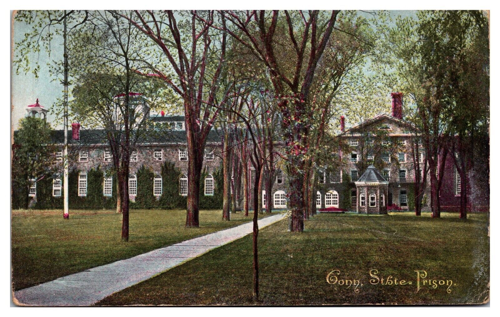 Antique Connecticut State Prison, Jail, Wethersfield, CT Postcard ...