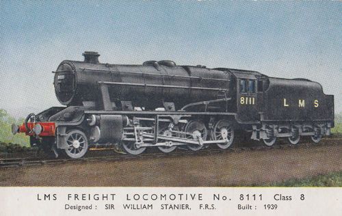 LMS Express Passenger Locomotive Class 8 Train Postcard | Topics ...