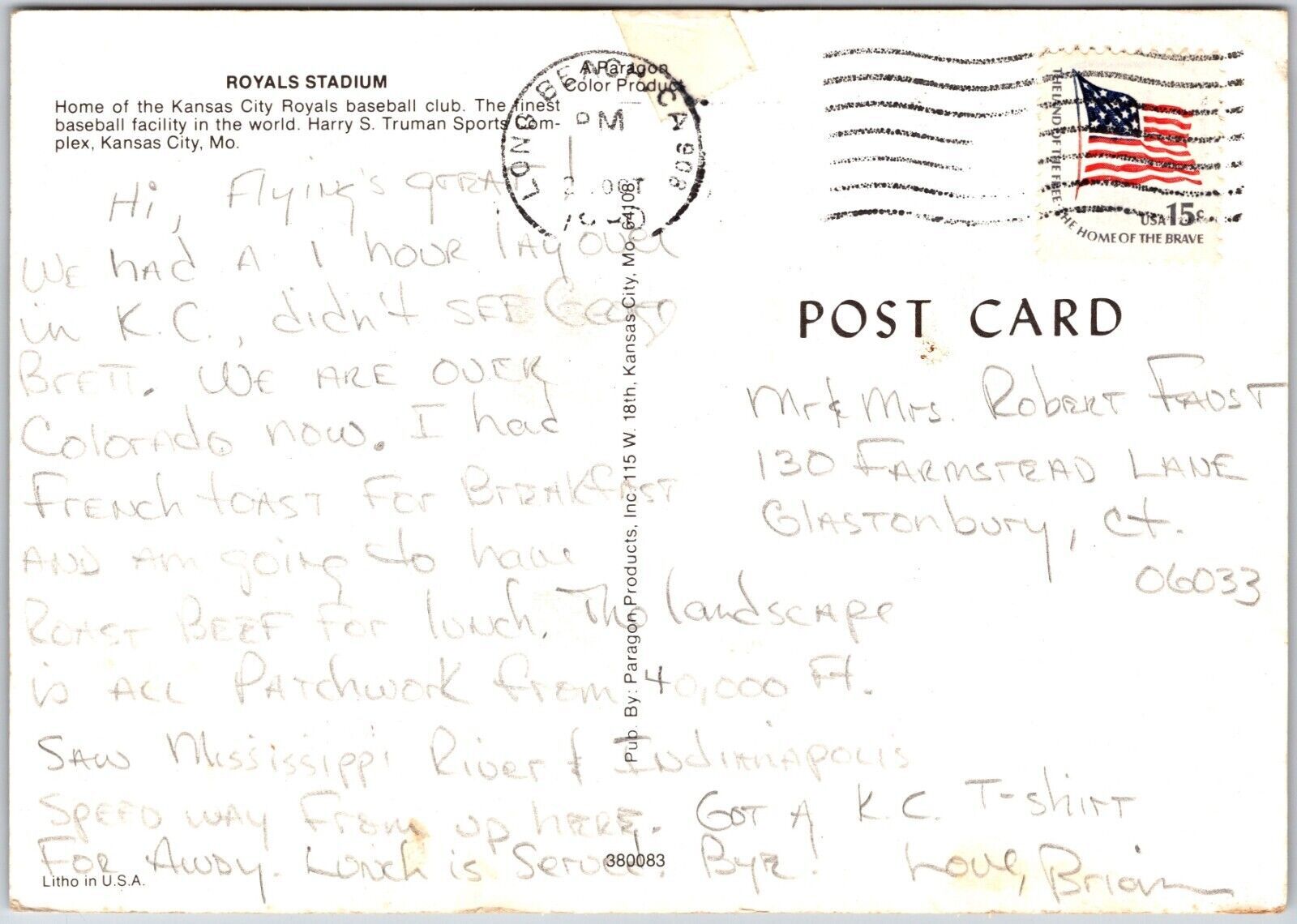 Royals Stadium, Kansas City Royals Baseball Truman Sports Complex 1980 ...