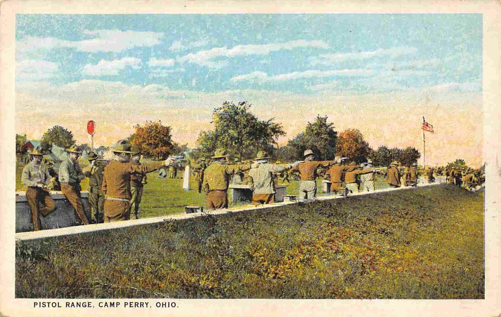 Pistol Firing Range US Army Camp Perry Ohio Military 1920s postcard ...