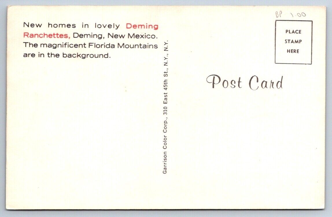 New Homes In Deming Ranchettes, Deming New Mexico, Vintage Chrome ...