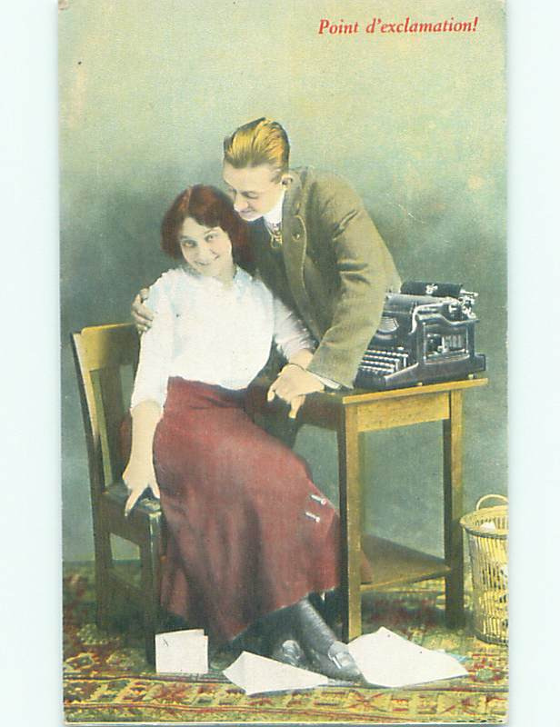 Unused Pre-Linen Secretary Hugged by Boss - Possible Suffrage Interest ...